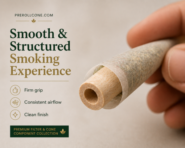 Premium Wood Filter Tips - Pack of 100 - Pre Roll Cone